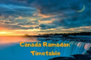 Canada Ramadan Calendar [2025] Timetable Fasting times ☪️